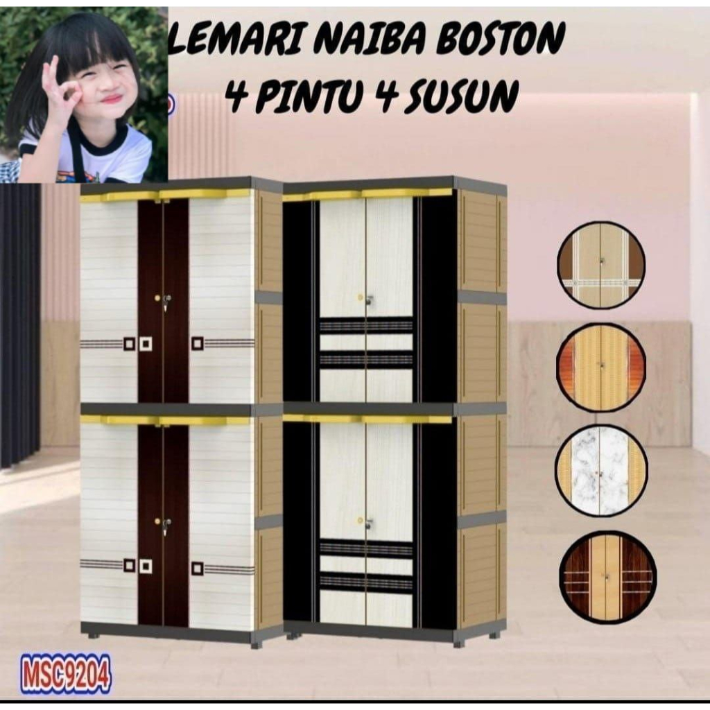 Jual Lemari Naiba Boston Susun 4 Full KUNCI | Shopee Indonesia