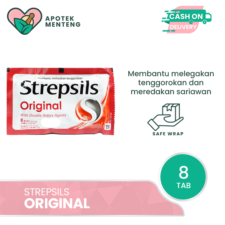 Jual Strepsils (Original) Sachet - Permen Pelega Sakit Tenggorokan ...