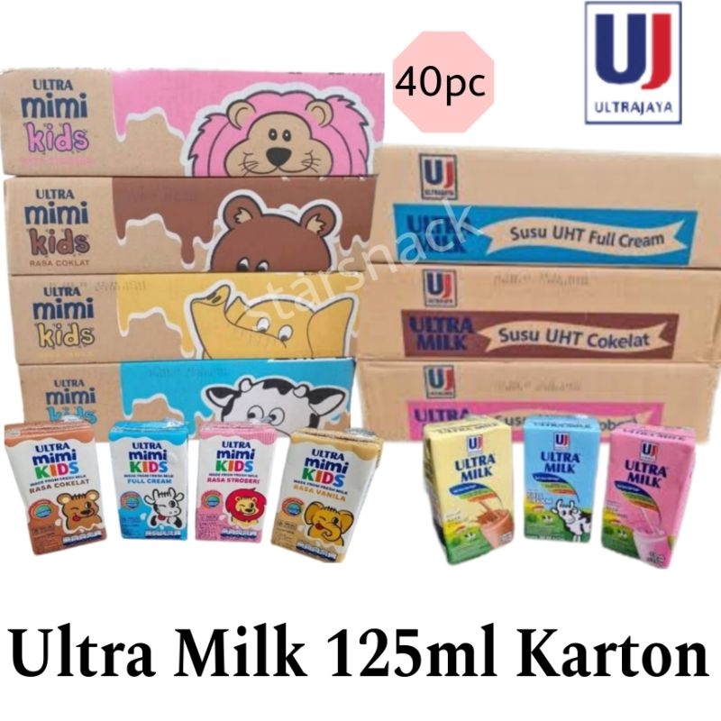 Jual Ultra milk Mimi 125 ml karton isi 40 pc | Shopee Indonesia