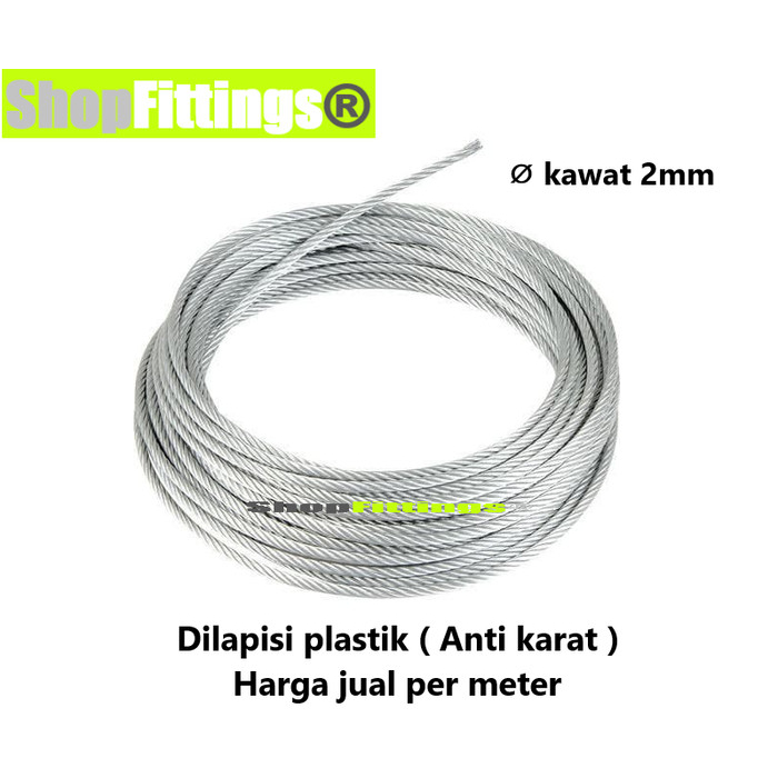 Jual Tali Kawat Seling Baja 2mm Wire Rope Sling Accessories System Fittings | Shopee Indonesia