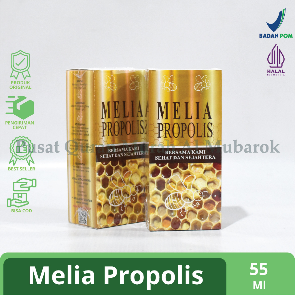 Jual Propolis Melia Original Kemasan Baru 55 Ml Vitamin Tubuh Kesehatan ...