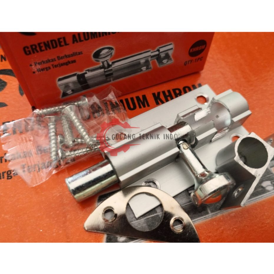 Jual IDEKU Grendel Pintu Jendela 2 Inch / Grendel Bahan Alumunium 2 ...