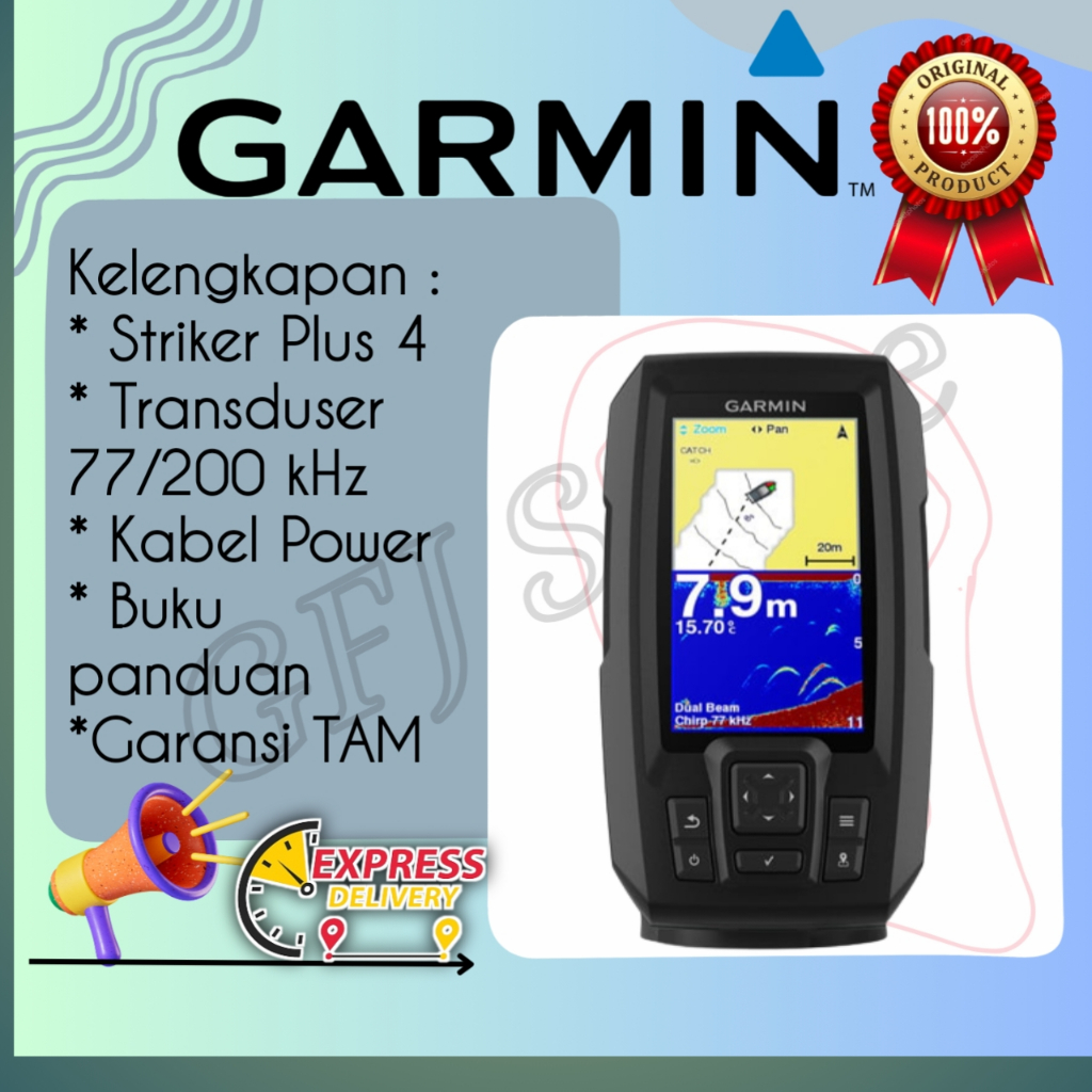 Jual GARMIN STRIKER PLUS 4 NEW + Transducer - ORIGINAL - Garansi Resmi KBA 2 Tahun | Shopee ...