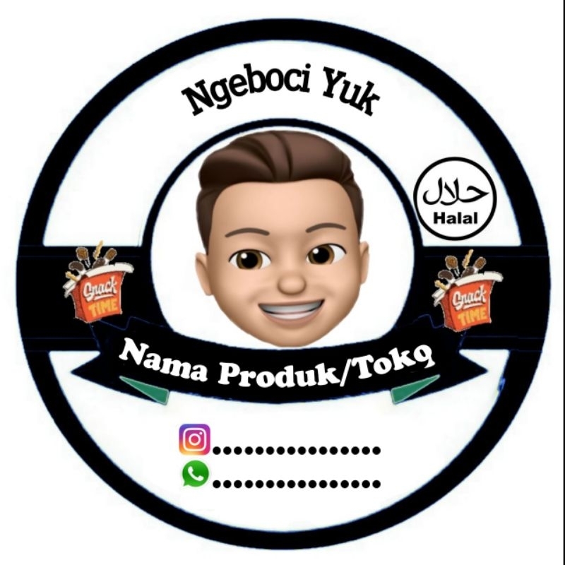 Jual STIKER PRODUK CEMILAN / SNACK / MAKANAN RINGAN / BISA RUBAH ...