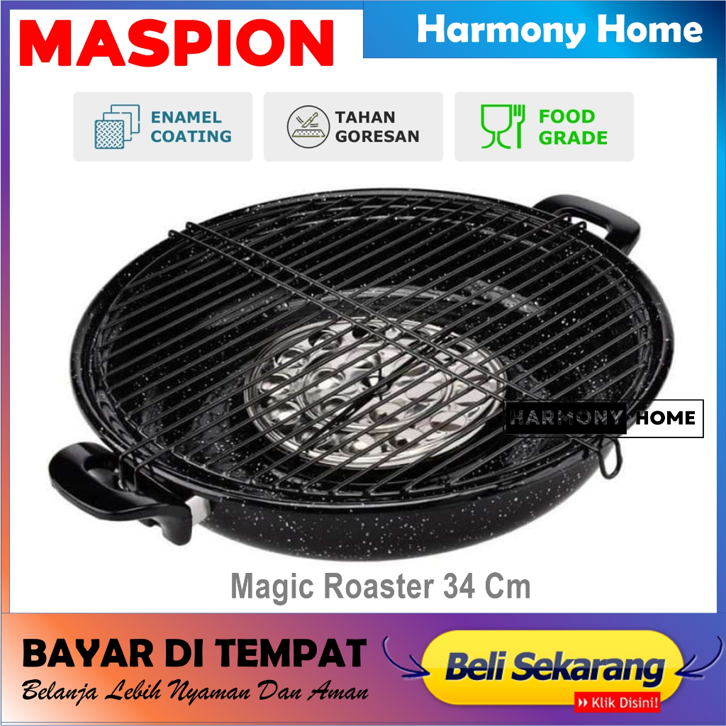 Jual Maspion Magic Roaster 34 cm Grill Aluminium Alat Pemanggang ...