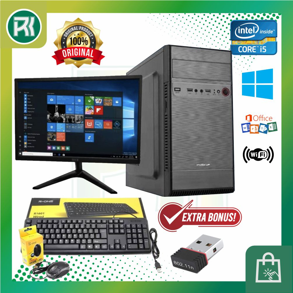 Jual KOMPUTER FULL SET CORE I5 RAM 8GB SSD 120GB HDD 500GB LCD 19" UNTUK KANTOR/ADMIN | Shopee ...