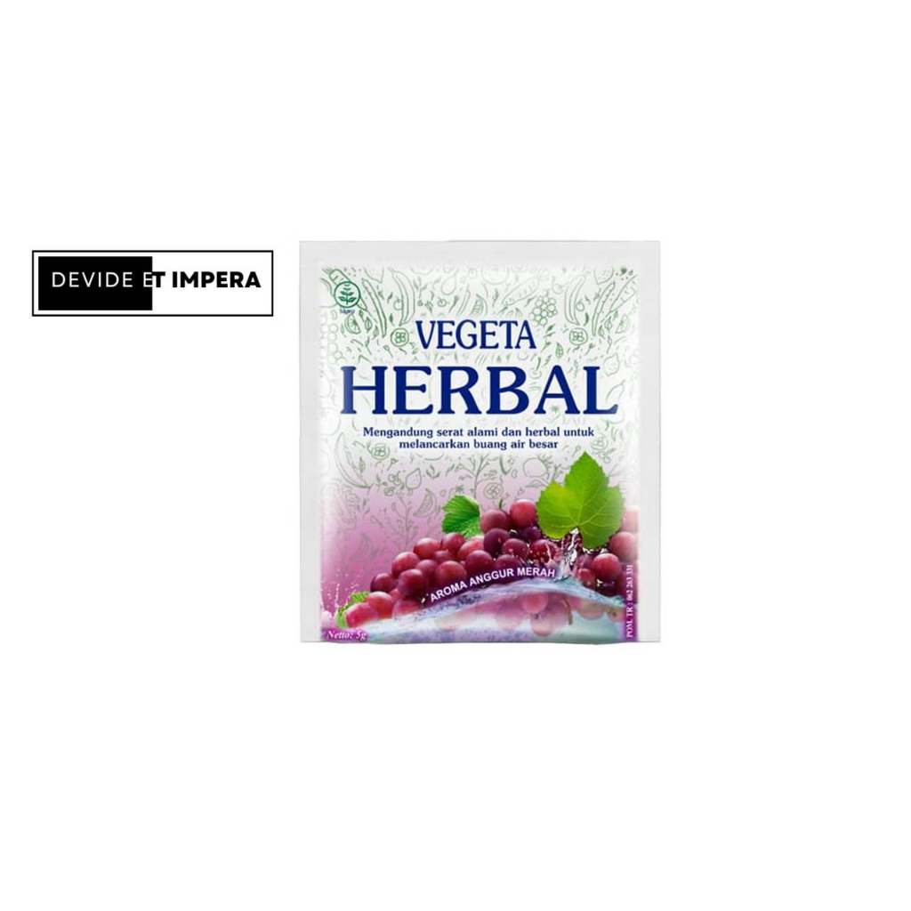 Jual Vegeta Herbal Rasa Anggur 1 Sachet / Pelancar BAB / Langsing ...