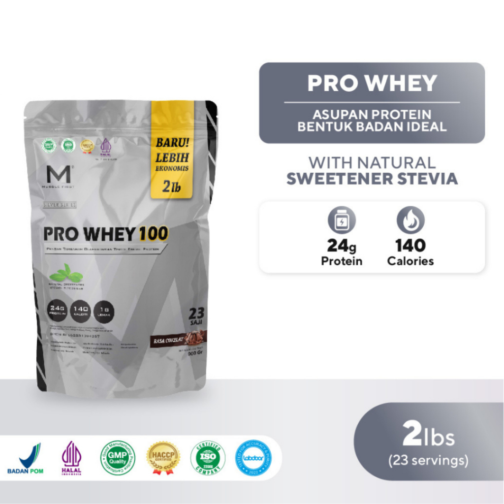 Jual MUSCLE FIRST Pro Whey 100 ukuran 2 lbs / 900 gr - Whey Protein ...