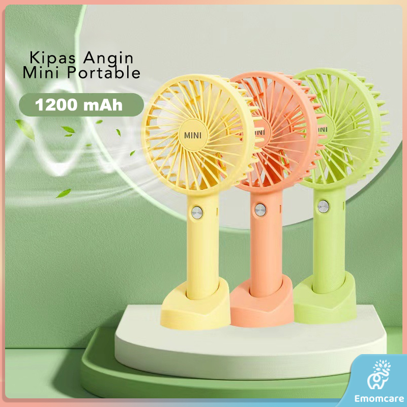 Jual 1200 mAh 3 Gear KIpas Angin Kecil Mini Fan USB Charge cas portable ...