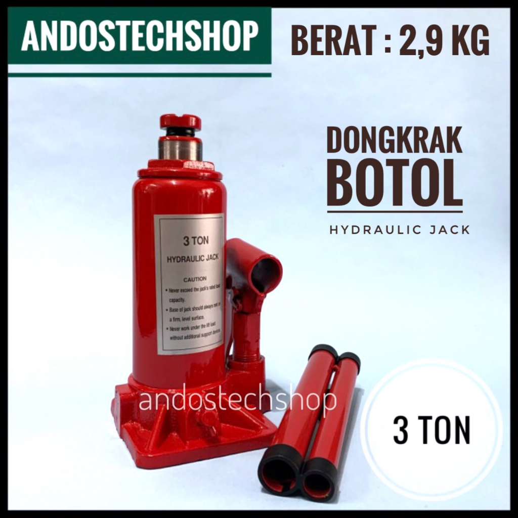 Jual Dongkrak Botol 3 Ton / Dongkrak Mobil 3T / Hydraulic Jack 3Ton ...