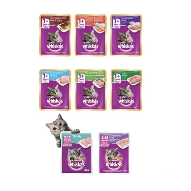 Jual Whiskas Adult Pouch 80gr Whiskas Kitten Wet Food | Shopee Indonesia