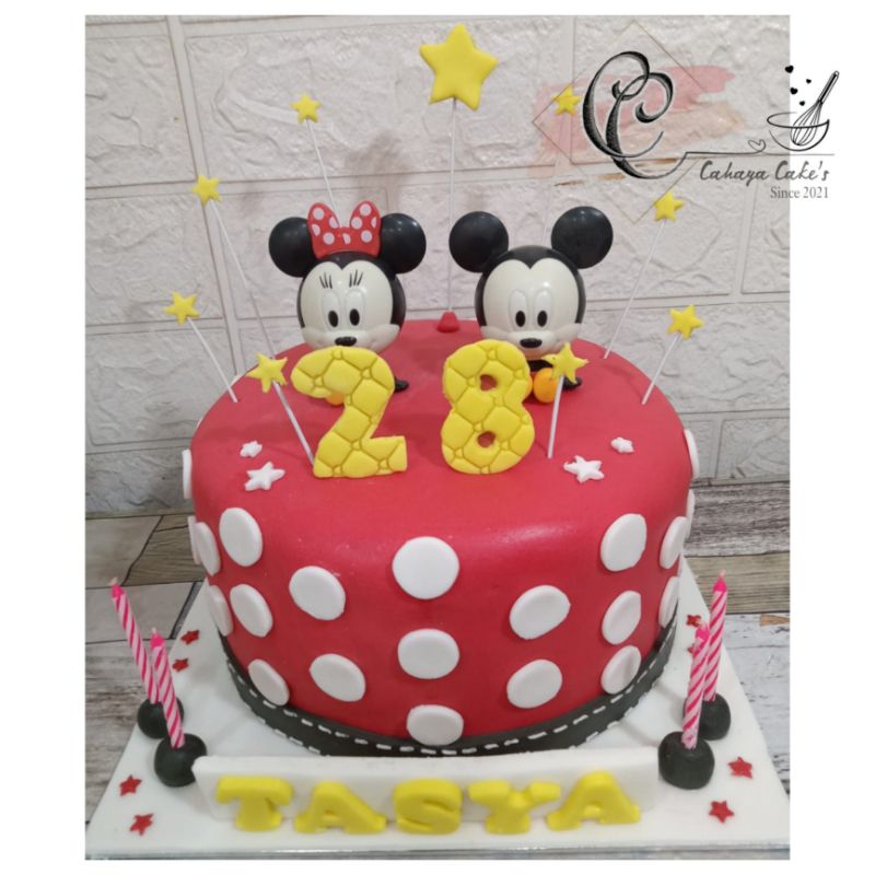 Jual Mickey Minnie Mouse Cake / Kue Ulang Tahun Mickey Minnie Mouse / Kue Ultah Karakter Mickey ...