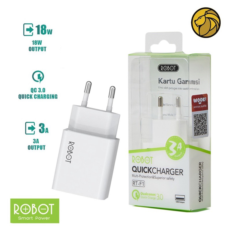 Jual Robot RT-F1 Adapter 3A Quick Charge / Batok Charger Robot 18W ...