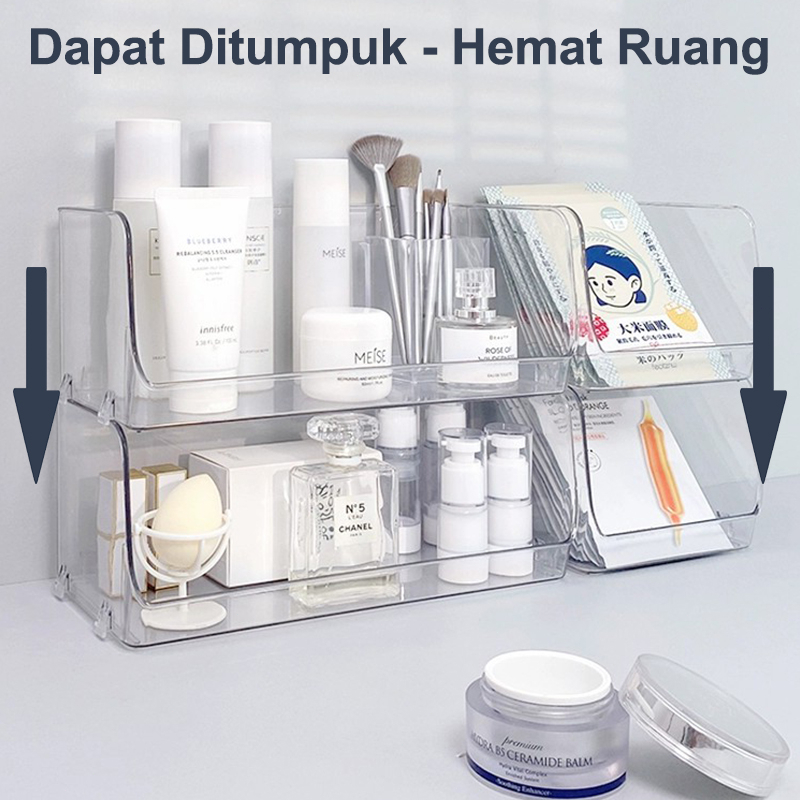 Jual (ctshop1) Rak Kosmetik Akrilik Rak Make Up Aesthetic Rak Skincare ...