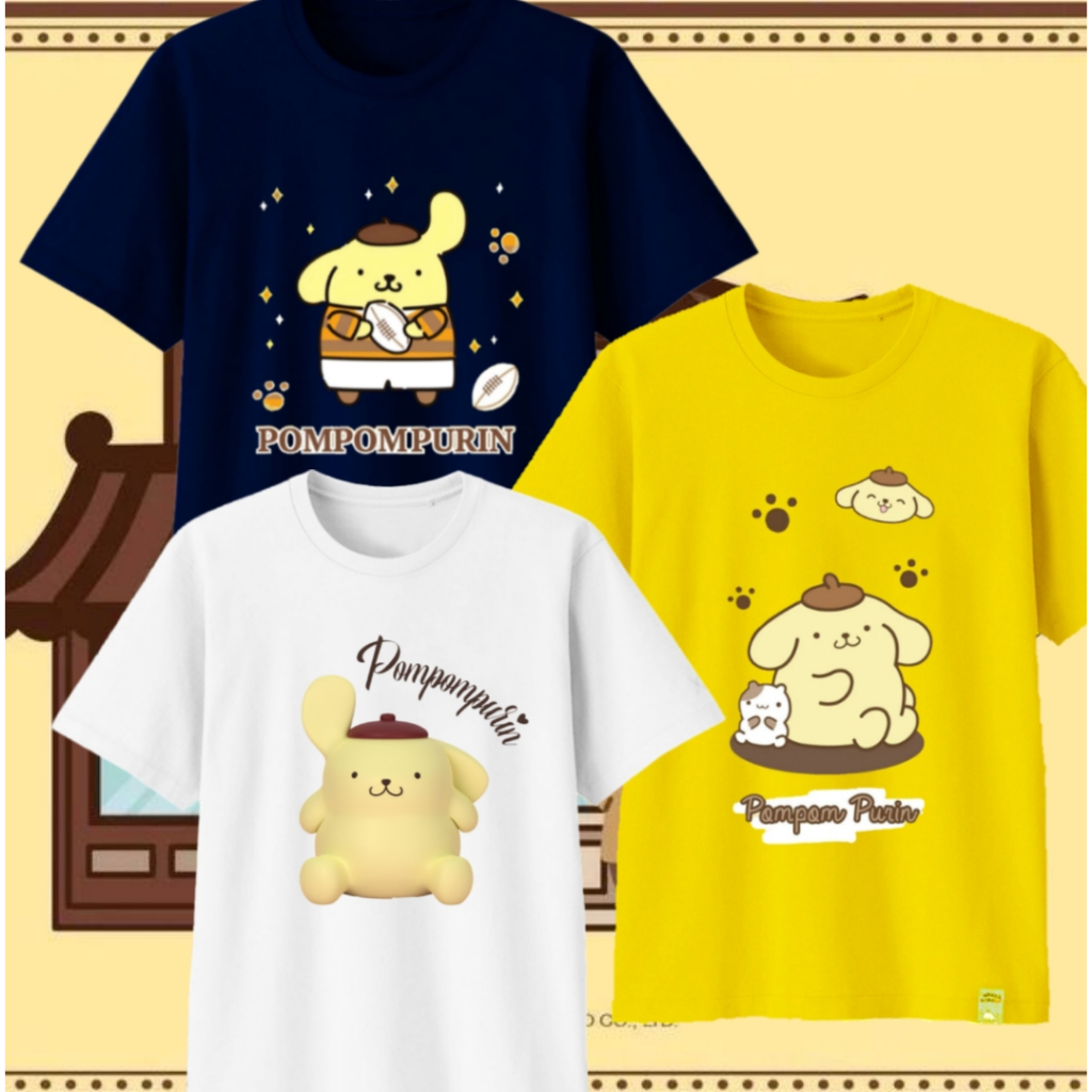 Jual Kaos Pompompurin | Kaos Sanrio | Anak, Remaja & Dewasa | cotton ...