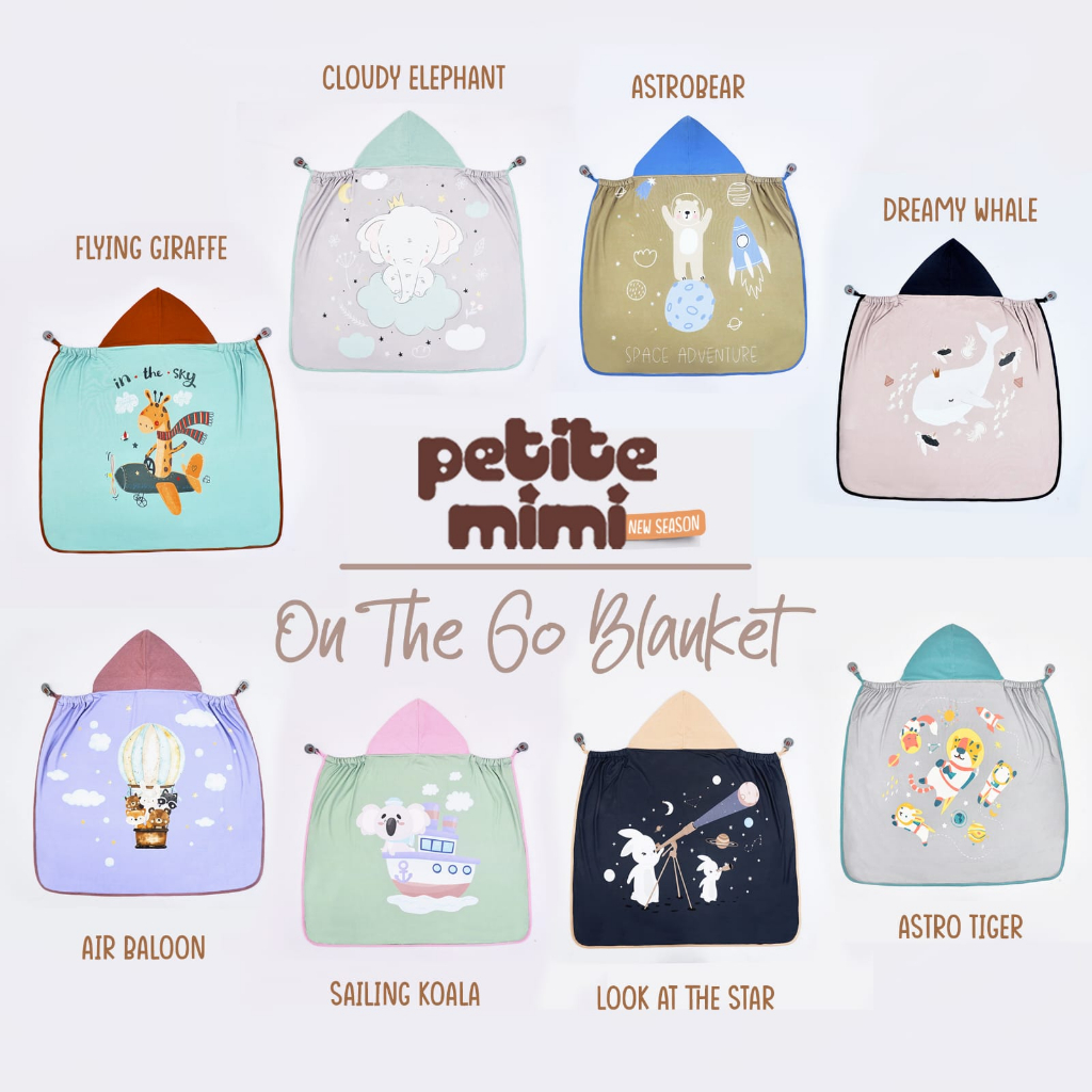 Jual Petite Mimi PREMIUM On The Go Blanket - Selimut Topi Multifungsi ...