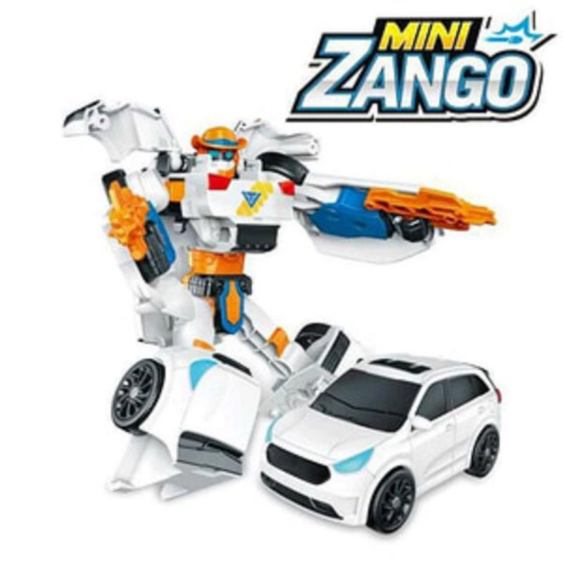 Jual Mini Zango Putih Orange Robot Transformasi Mobil | Shopee Indonesia