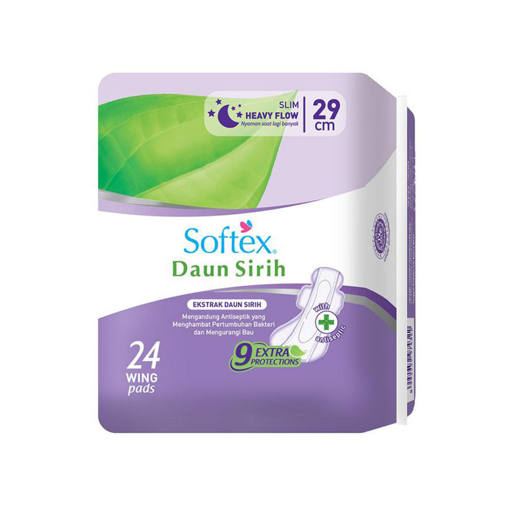 Jual Pembalut SOFTEX Daun Sirih WING dan NON WING 23cm isi 20 atau 30 pads | Shopee Indonesia