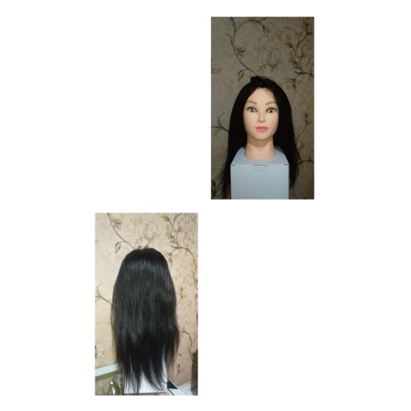Jual MANEKIN/PATUNG RAMBUT/PATUNG KEPALA (human hair) | Shopee Indonesia