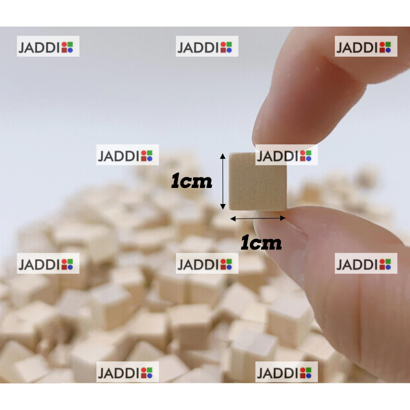 Jual JADDI Kubus 1x1x1 cm Edukasi 1 biji wooden Cube blocks block ...