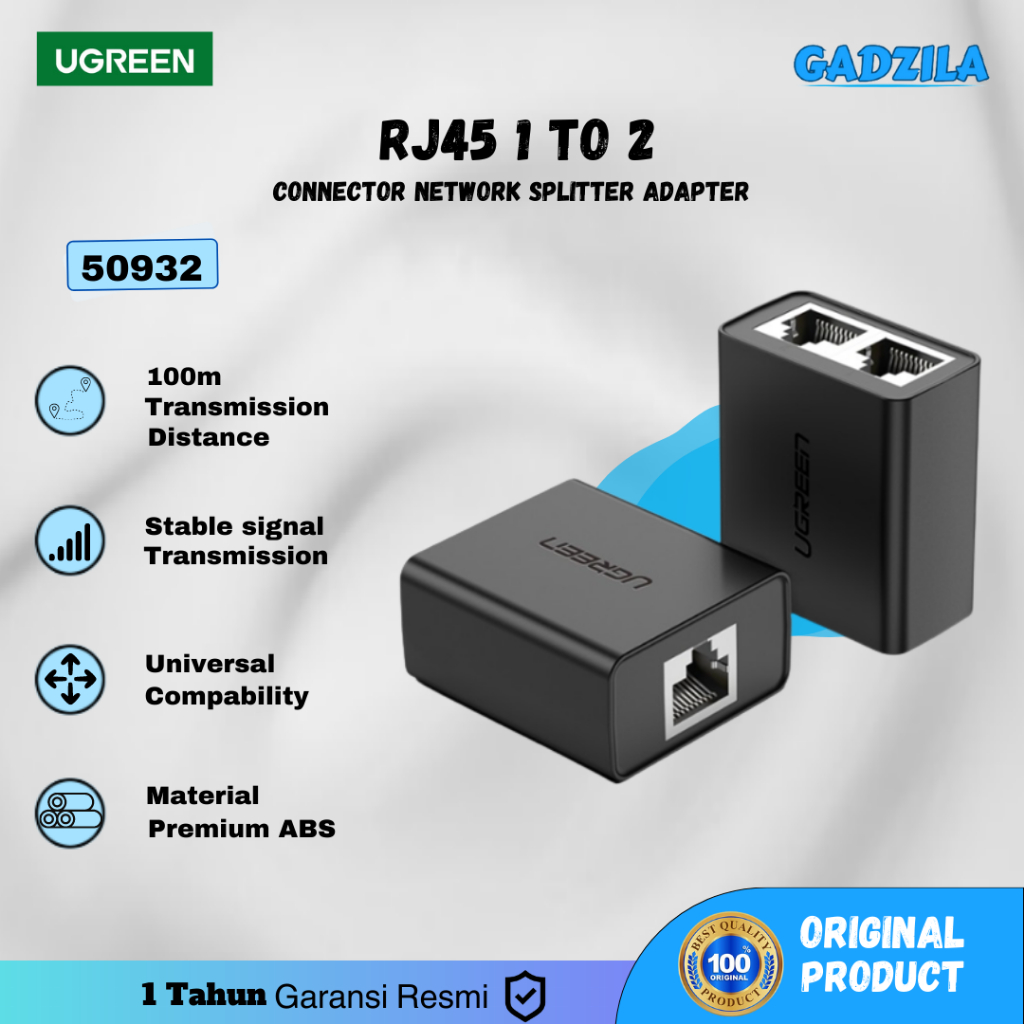 Jual UGREEN Adapter Splitter RJ45 LAN 1 to 2 Ethernet Network 1000M ...
