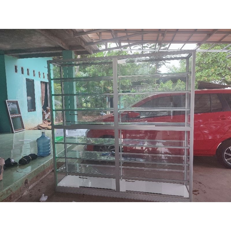 Jual Etalase kaca panjang 200cm tinggi 200 cm | Shopee Indonesia
