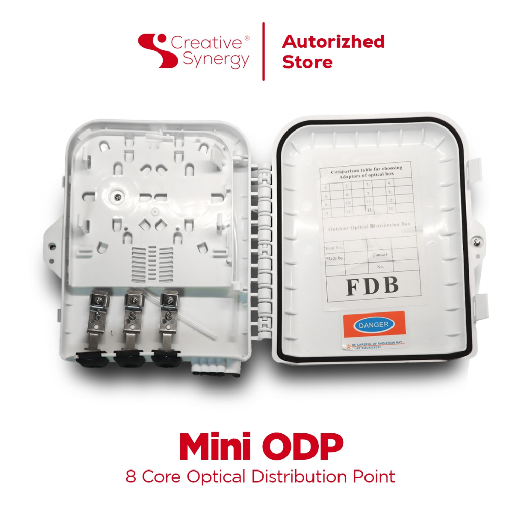 Jual ODP 8 Core Splitter Box Kedap Air - Lengkap Klem Tiang - ODP Pole ...