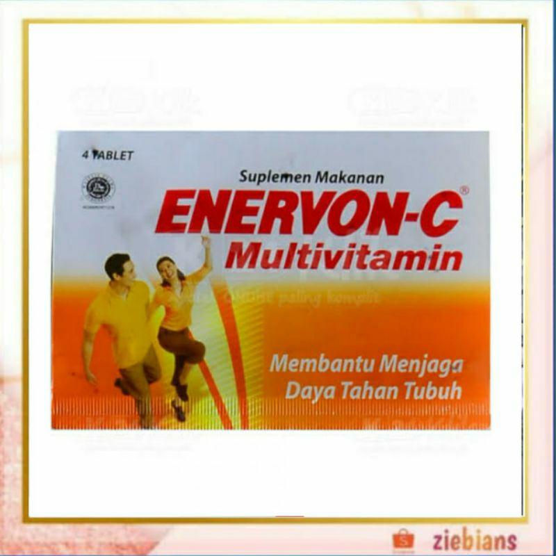 Jual Enervon C Multivitamin strip 4 tablet ,Suplemen kesehatan ,Menjaga ...