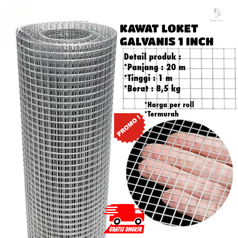 Jual KAWAT LOKET GALVANIZED UKURAN 1 INCH/ KAWAT RAM PUTIH, KAWAT ...
