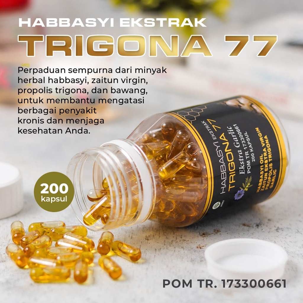 Jual Habbasyi Garlic Oil plus Propolis Trigona 77 isi 200 kapsul ...