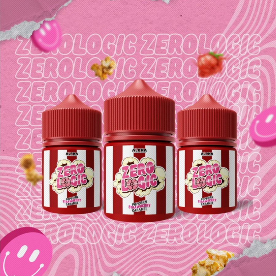 Jual Zero Logic Popcorn Strawberry Caramel 60ML by Dustin Tifanni x Gass | Shopee Indonesia