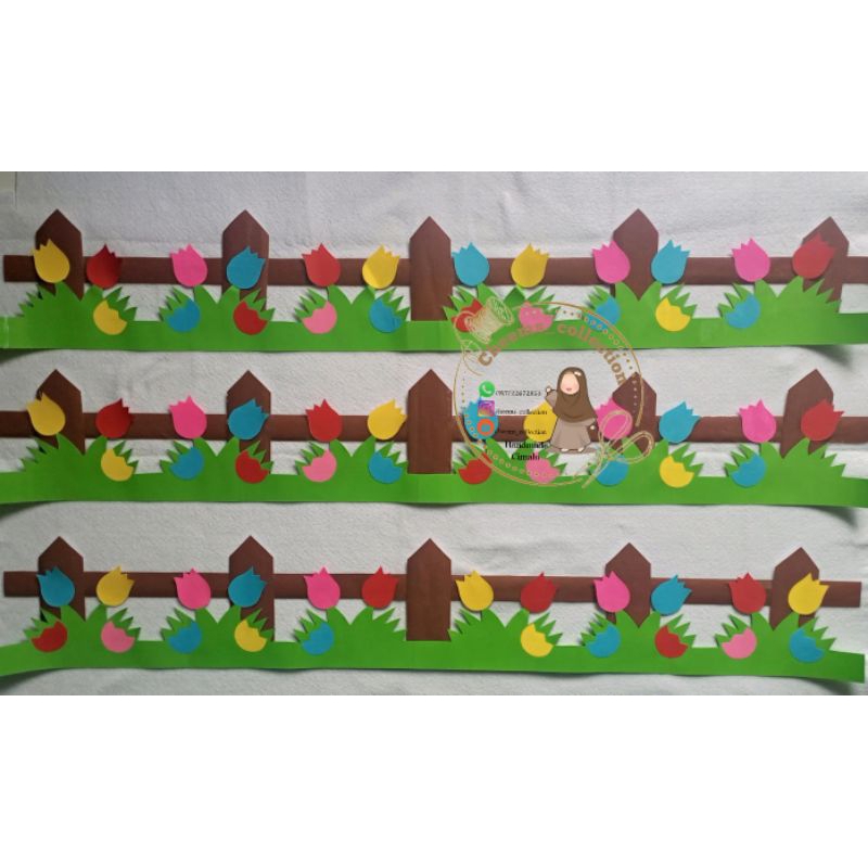 Jual Hiasan dinding/Hiasan kelas/Hiasan Rumput dan bunga | Shopee Indonesia