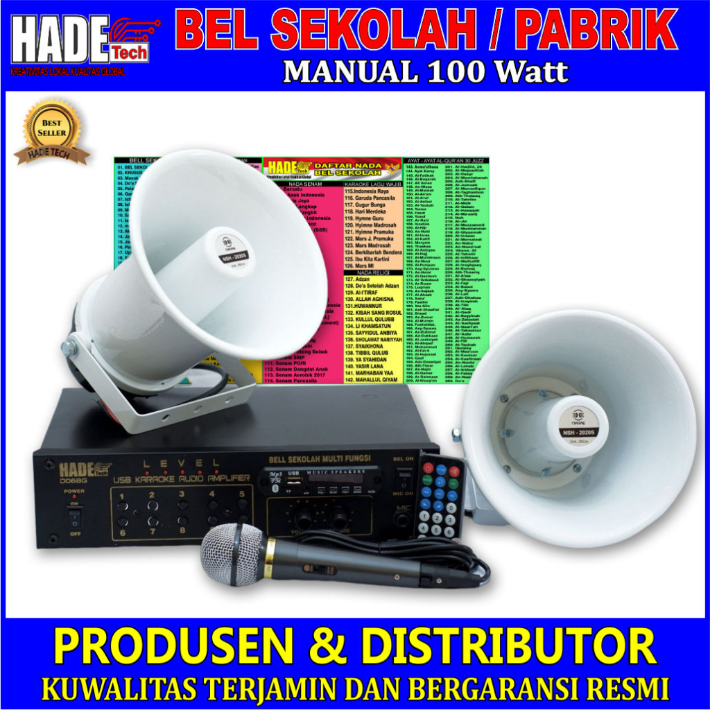 Jual Bel Sekolah manual 100 Watt 2 Spiker, bell sekolah, | Shopee Indonesia