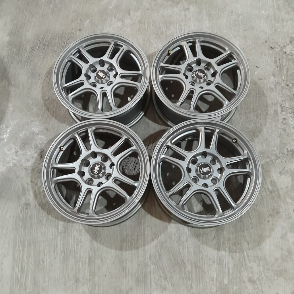 Jual velg racing bekas HSR NX SPO R14 velg kualitas bagus dan kuat velg mobil brio ayla wuling ...