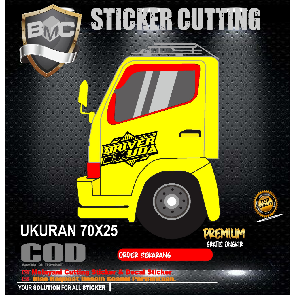 Jual STICKER CUTTING KABIN TRUCK DESAIN TERBARU/STIKER TRUK DRIVER MUDA ...