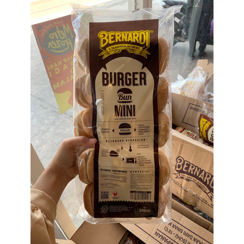 Jual Bernardi Roti Burger Bun Mini (isi 20) | Shopee Indonesia