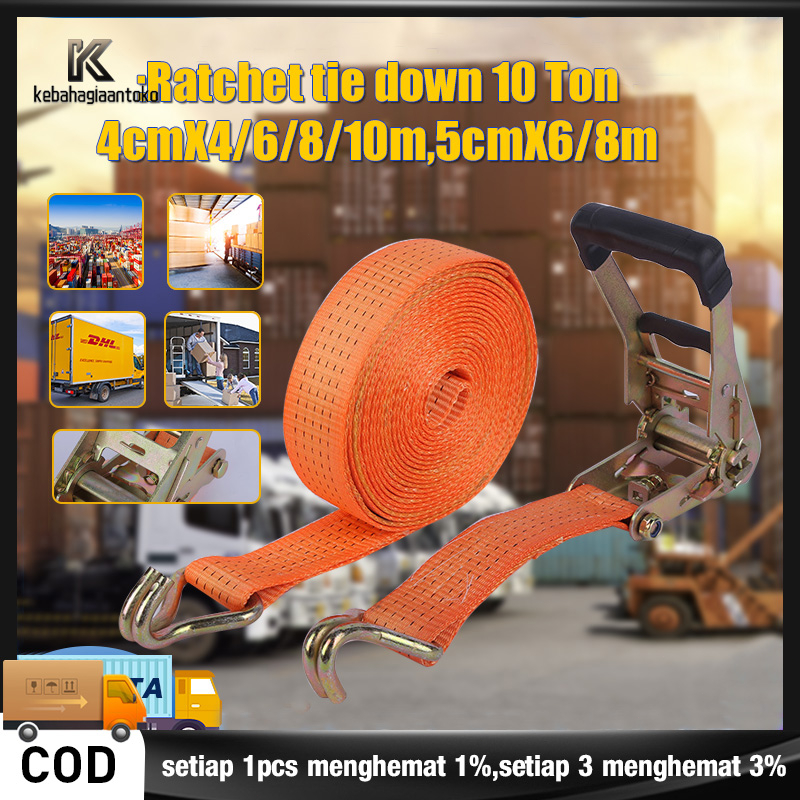 Jual rachet tie down/8-10 meter Trek belt /10 ton tali sound/tali ...