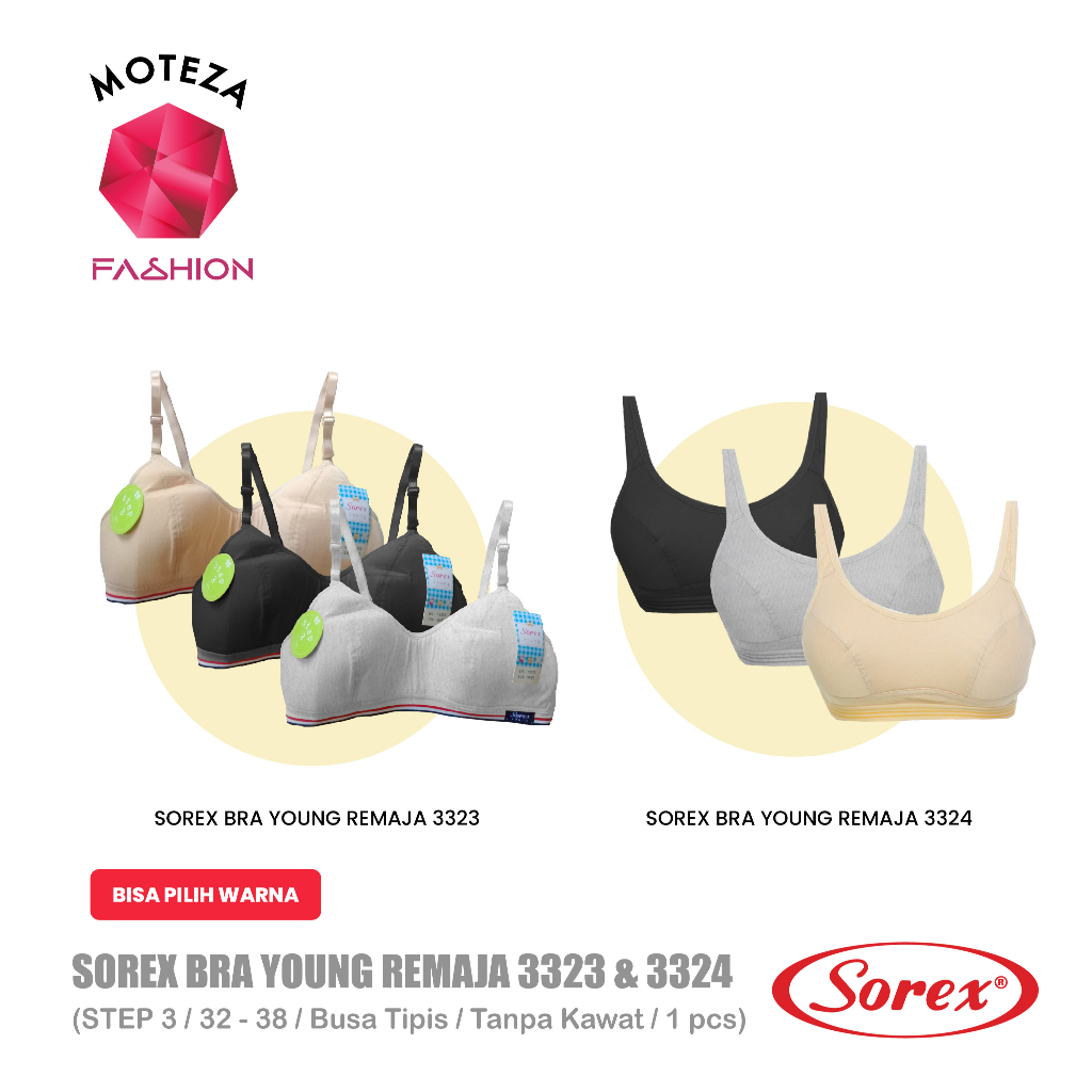 Jual Sorex Young 3323 3324 - Bra BH ABG Anak Perempuan Remaja Teen - Step 3 - BISA PILIH WARNA ...