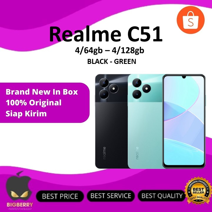 Jual Realme C51 4/128GB 4/64GB LTE NFC C 51 RAM 4GB 64 128 GB Garansi ...