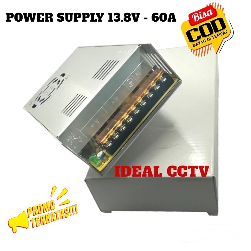 Jual POWER SUPPLY SWITCHING ADAPTOR 13.8 VOLT 60 AMPERE/ PSU 13.8V 60A ...