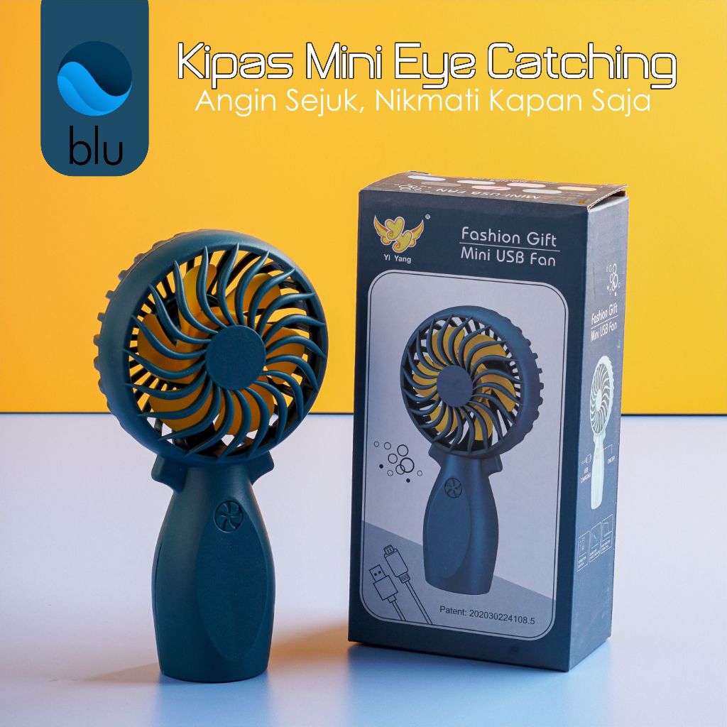 Jual Kipas Angin Lucu Mini Fan Handheld USB Rechargeable Portable Warna ...