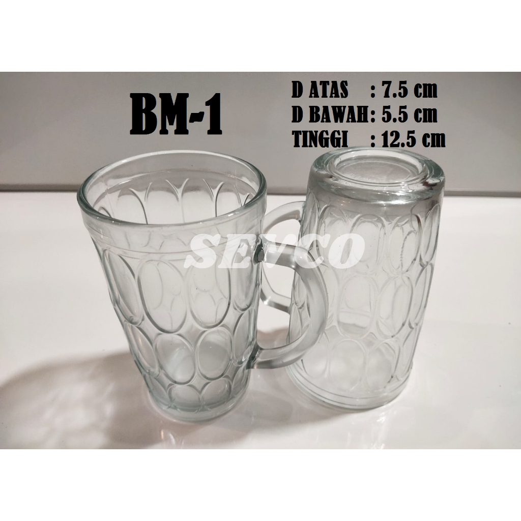 Jual Gelas Gagang BM-1 BBC (325ML)| Gelas Beling | Gelas Teh Kopi ...