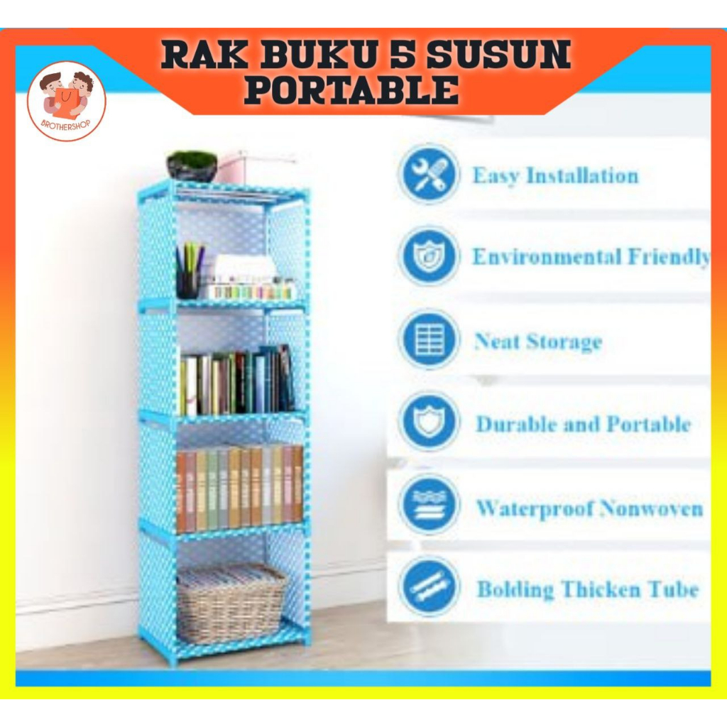 Jual Brother's Shop Rak Serbaguna 5 Susun( 4 Ruang) - Rak Buku Portable ...