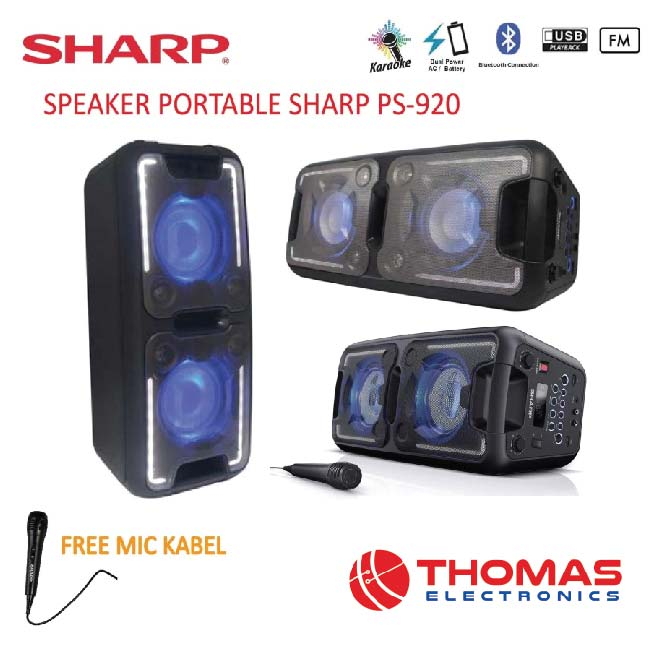 Jual SPEAKER SHARP PORTABLE PS 920 SPEAKER AKTIF GARANSI RESMI | Shopee ...