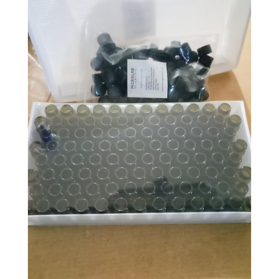 Jual Sample Vial Amber 10 ml Storage Vial with Cap & PTFE Septa Botol ...