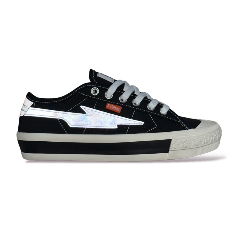 Jual XTERNAL - Sepatu Sneakers Mittern Reflective Unisex Black White ...