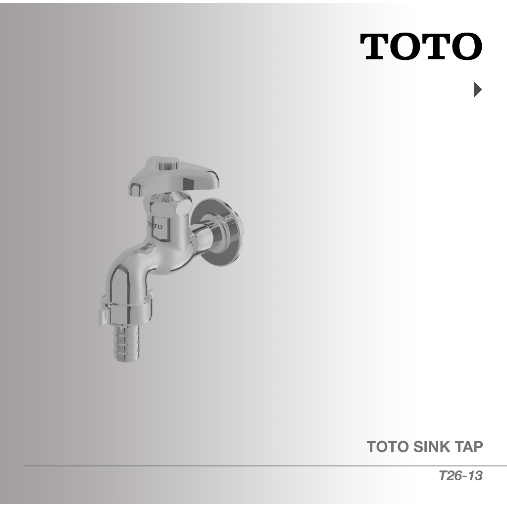Jual TOTO Metal Handle Sink Tap T26-13 | Keran Tembok / Keran Taman ...