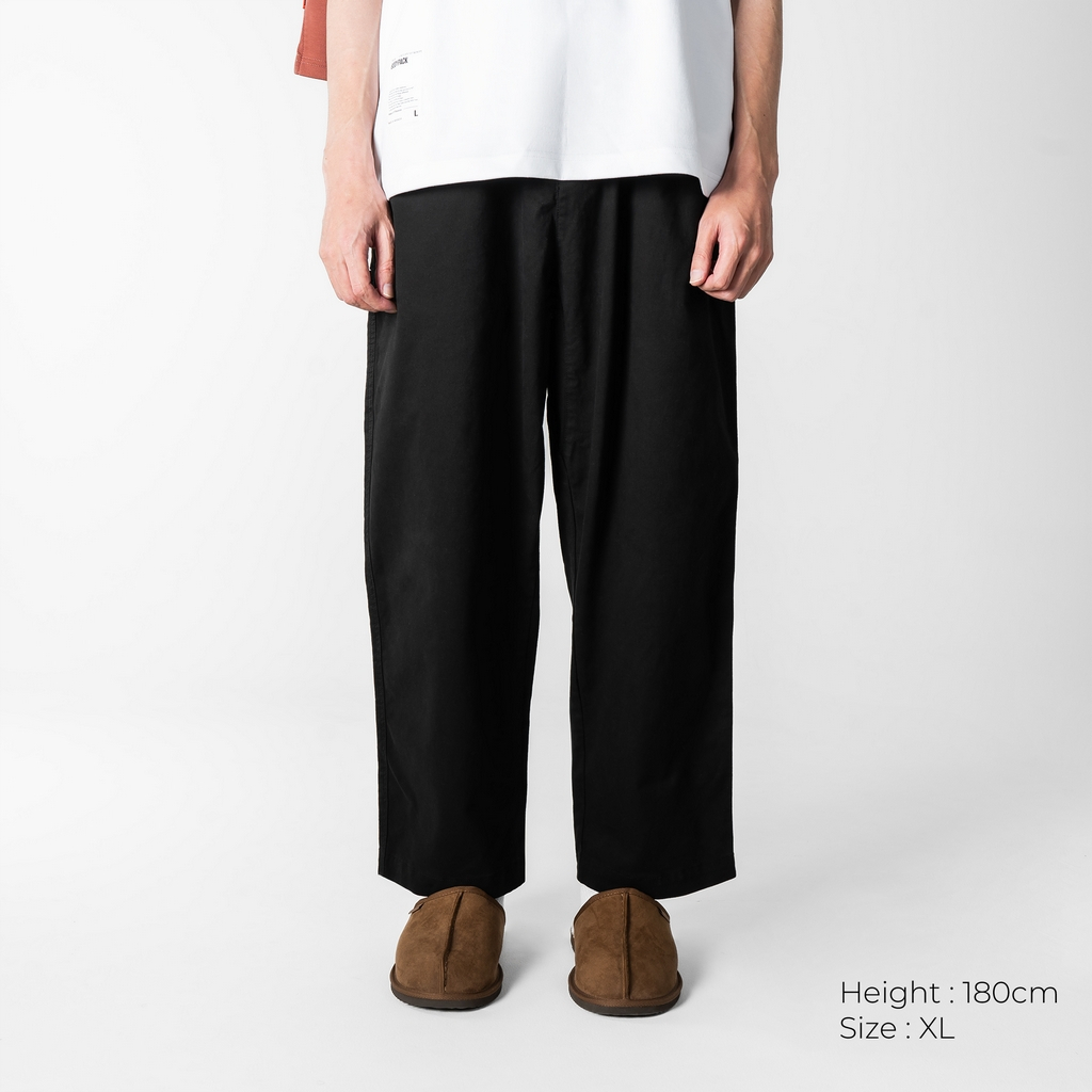 Jual Celana Bodypack Core Field Relax Wide Cotton Pants - Hitam ...