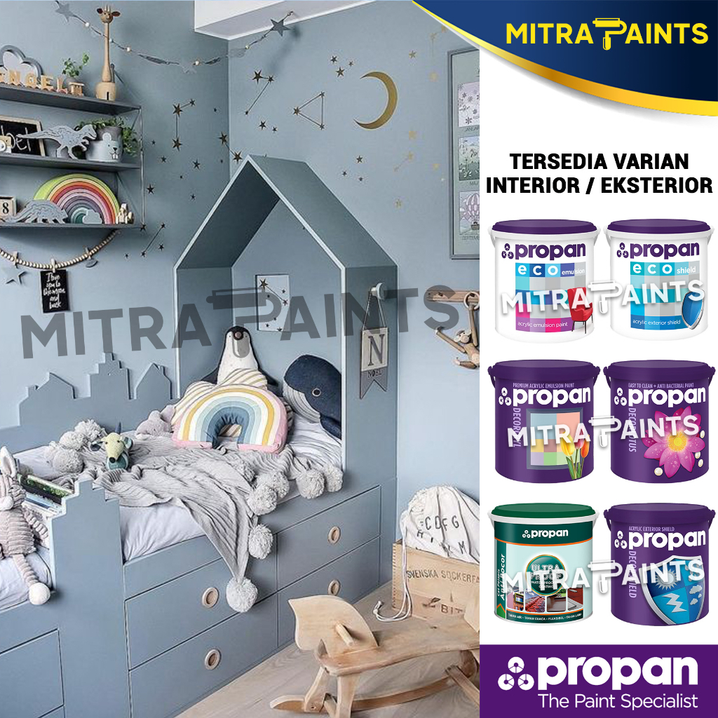 Jual CAT TEMBOK PROPAN BLUE POT BL 522 / BIRU / DECORLOTUS DECORCRYL ...