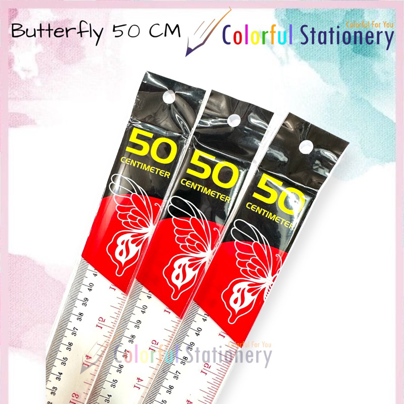 Jual Penggaris / Mistar Butterfly 50 cm | Shopee Indonesia